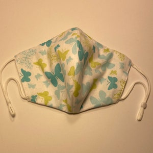Light Blue Butterfly Face Mask, Butterflies Face Mask, Bugs Face Mask ...