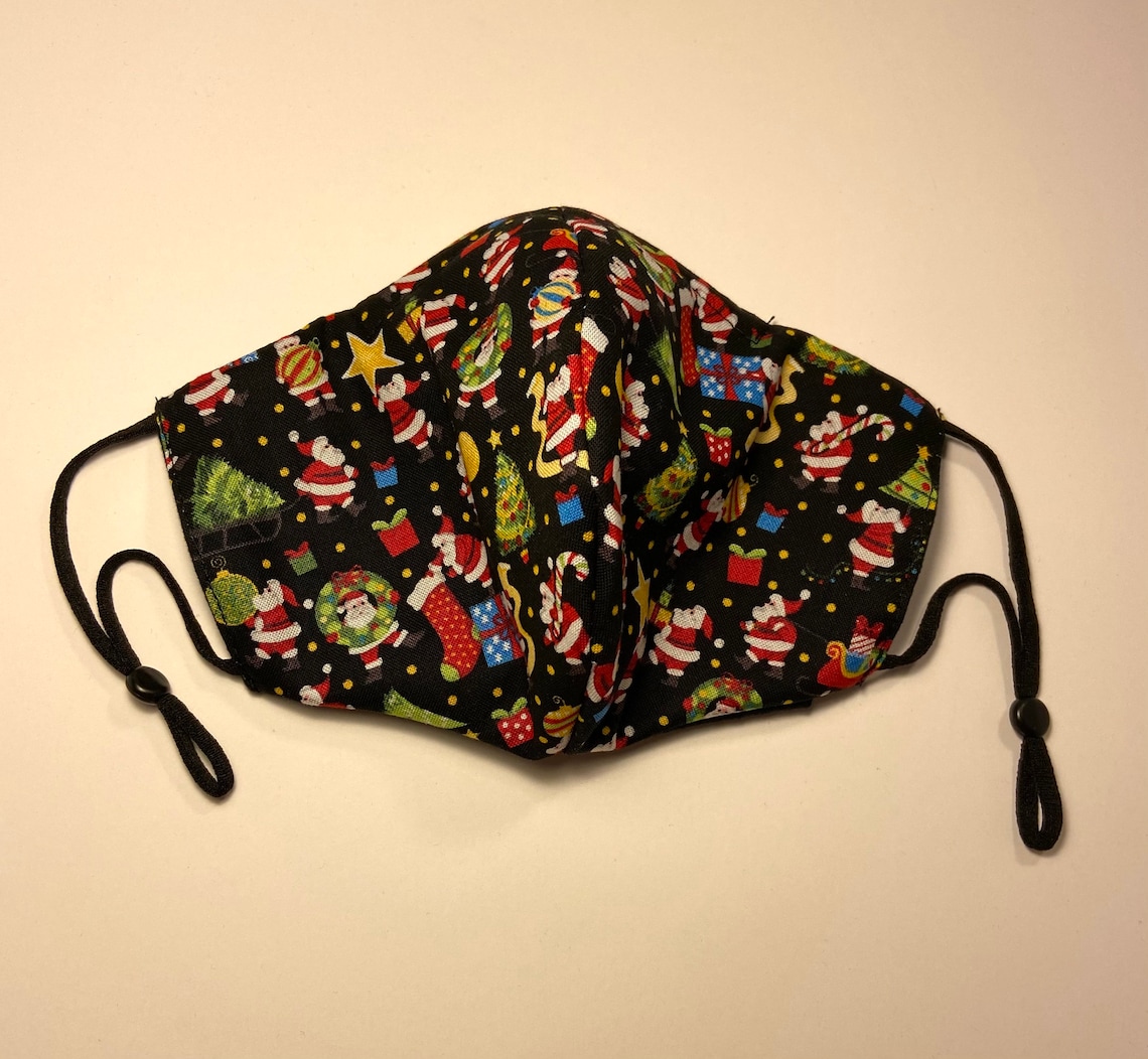 Mini Santa Holiday Face Mask Christmas Face Mask Seasons Face | Etsy
