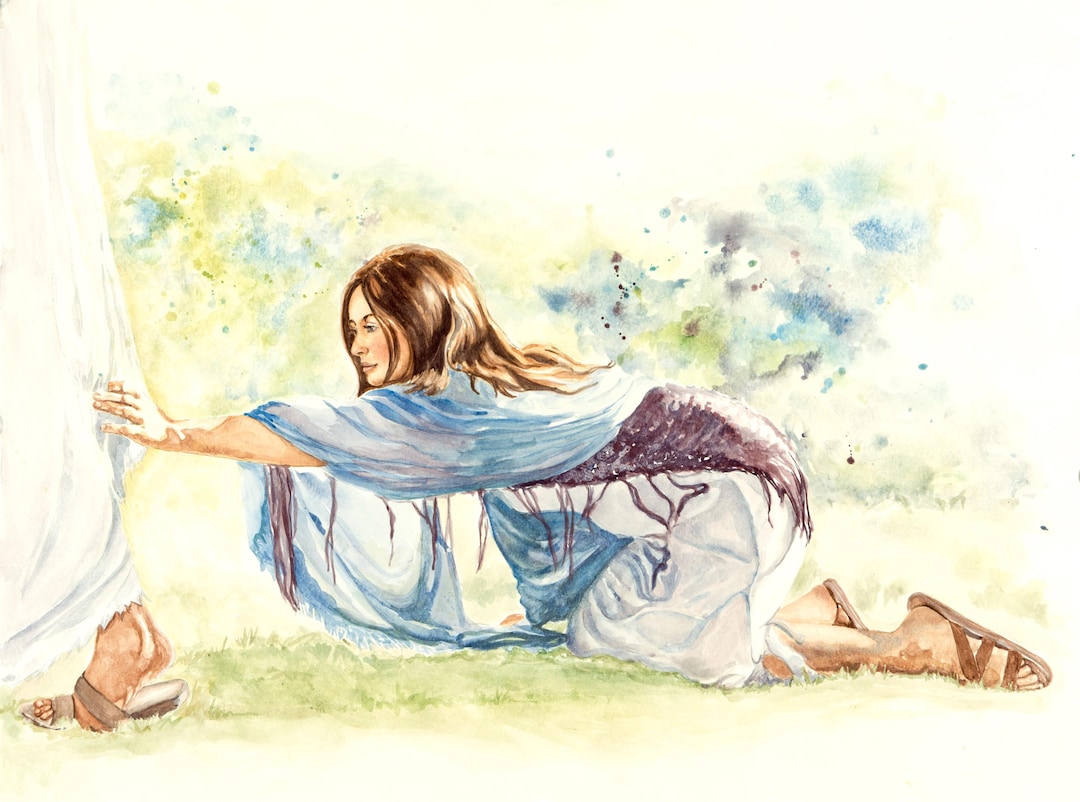 Healing Touch Watercolor Print - Faith-based Christian Art (digital ...