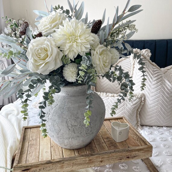 Large Antique Style Stone Effect Vase Statement Vase - Etsy UK