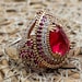 Ruby Ring, Handmade Women's Ring, Turkish Handmade Ring, Authentic Ring ...