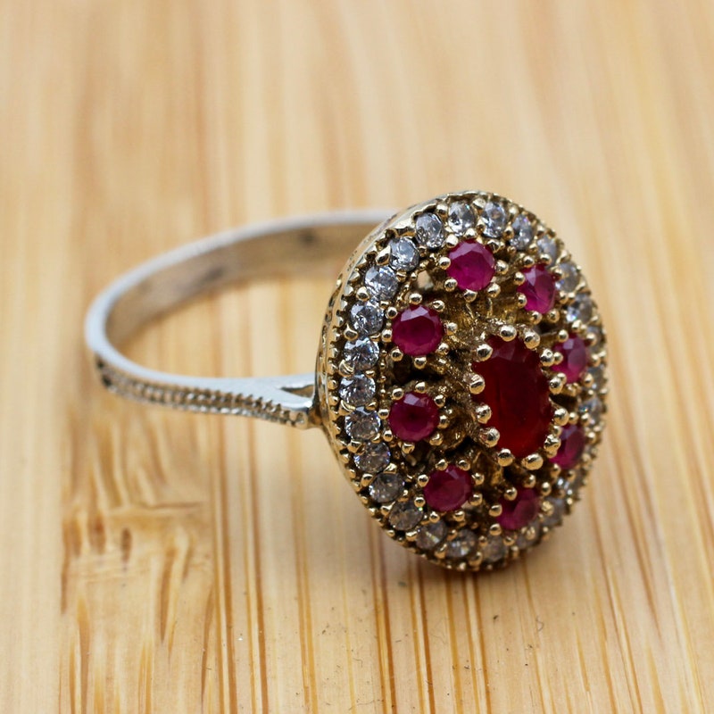 Turkish Ruby Ring Women - Etsy