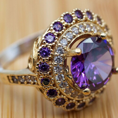Amethyst Ring Handmade Women's Ring Turkish Handmade - Etsy