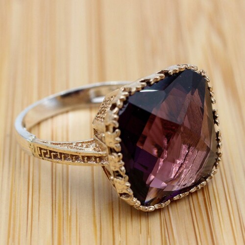 Amethyst Ring Handmade Women's Ring Turkish Handmade - Etsy