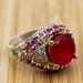 Ruby Ring, Handmade Women's Ring, Authentic Ring, Turkish Ring, Ottoman ...