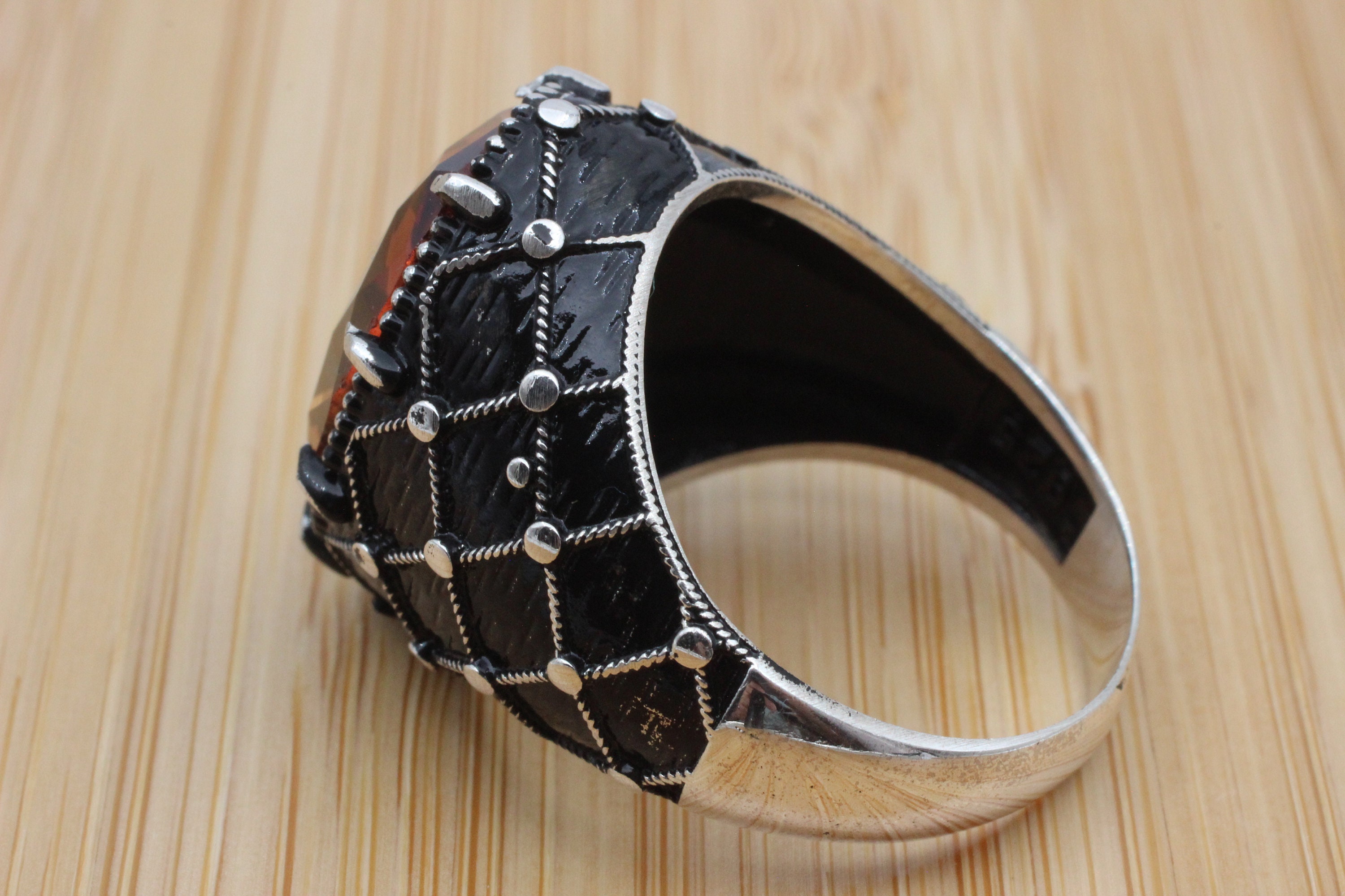 Men's Handmade Ring Turkish Handmade Silver Men Ring - Etsy