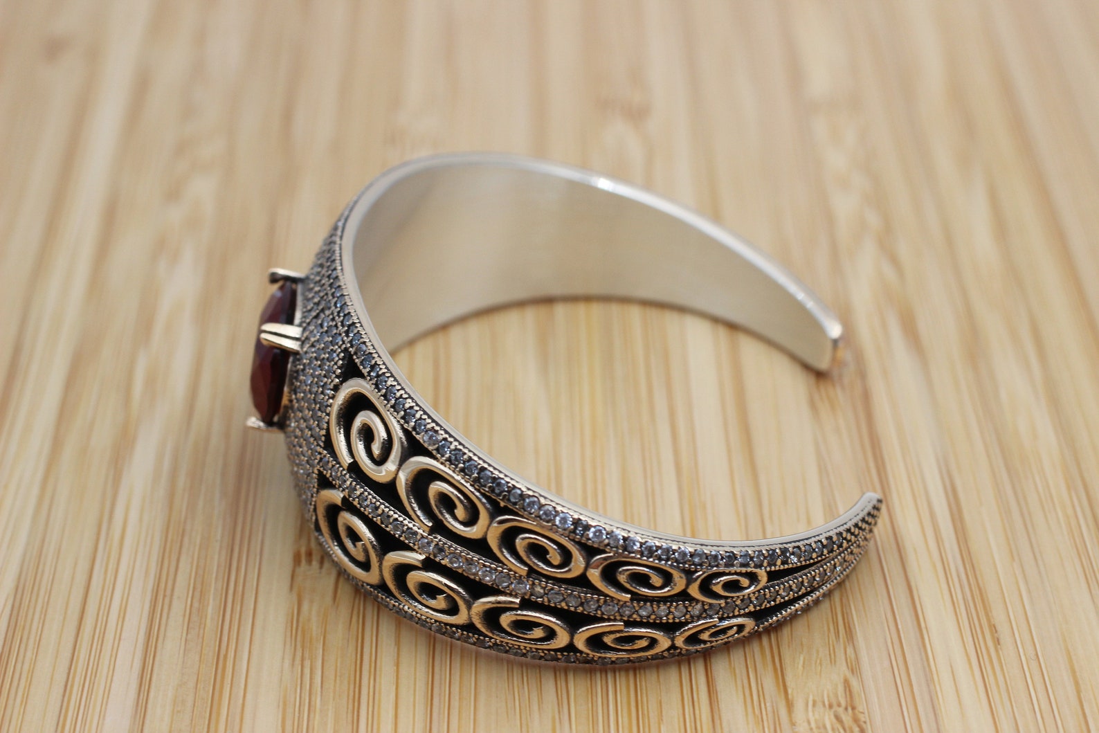 Ruby Bracelet Ottoman Bracelet Handmade Bracelet Bangle - Etsy