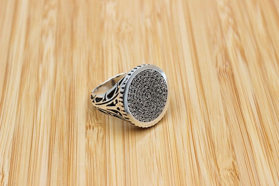 Islamic Ring 99 Name of Allah Men's Handmade Ring - Etsy
