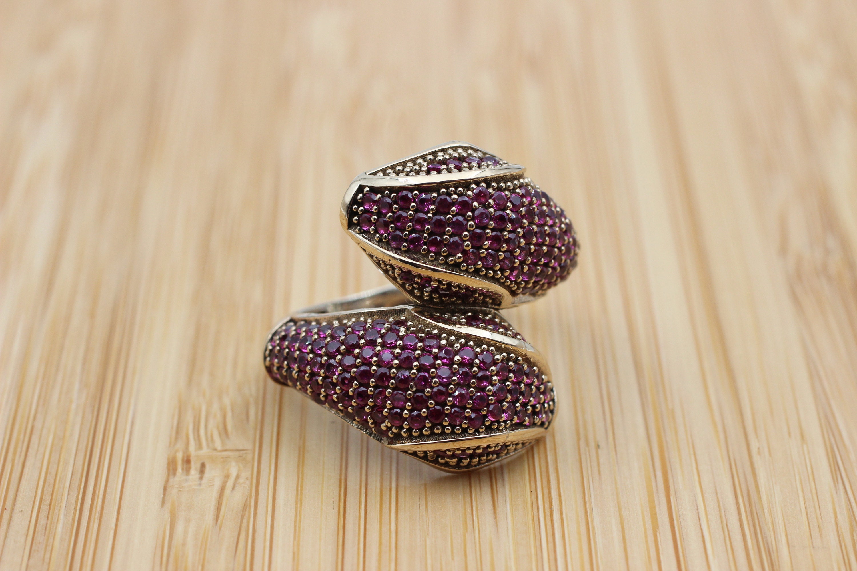 Ruby Snake Ring, Handmade Women's Ring, Turkish Handmade Ring ...