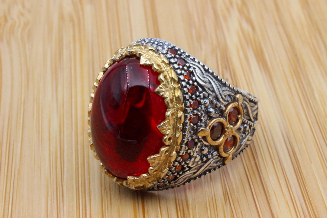 Men's Handmade Ring Turkish Handmade Silver Men Ring | Etsy