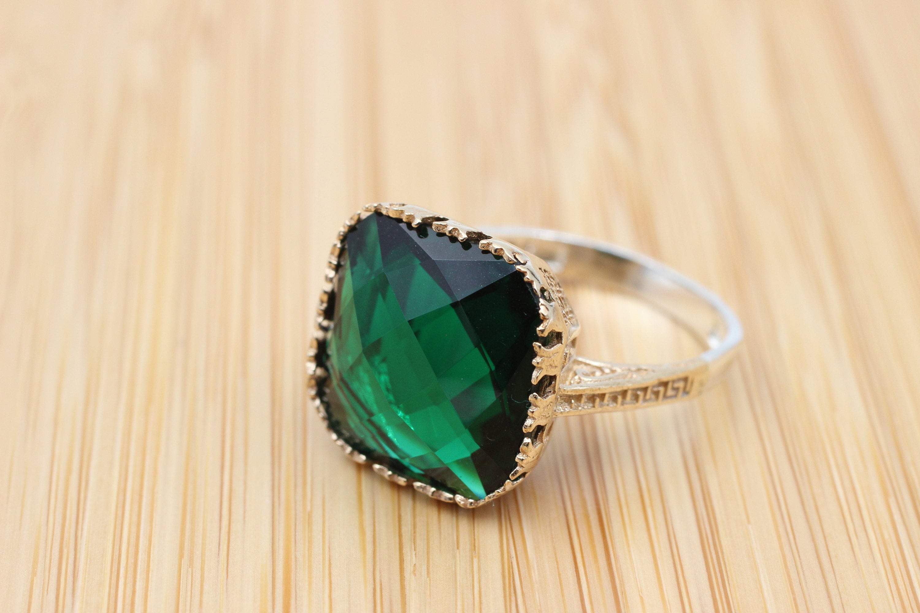 Emerald Ring Handmade Women's Ring Turkish Handmade - Etsy