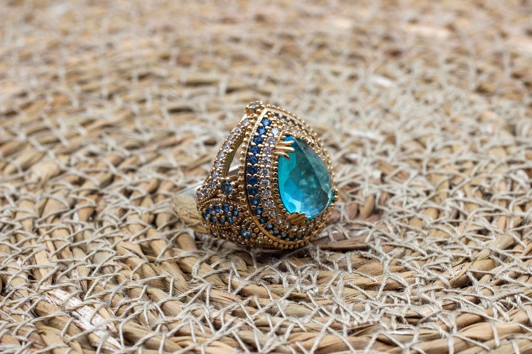 Anello fatto a mano turco, Anello da donna in argento, Anello da donna ...