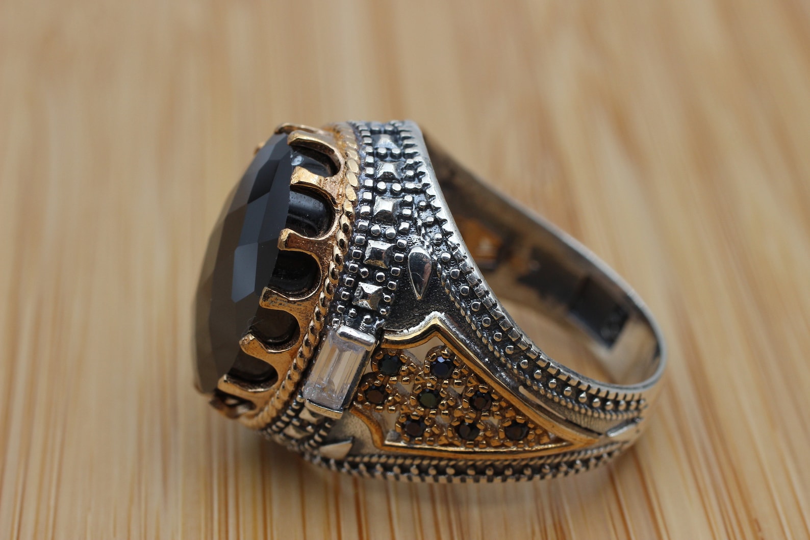 Turkish Handmade Silver Men's Ring Men's Handmade | Etsy