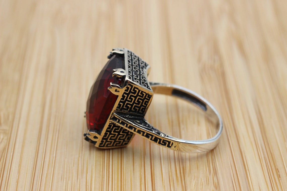 Ruby Ring Handmade Women's Ring Turkish Handmade Ring - Etsy