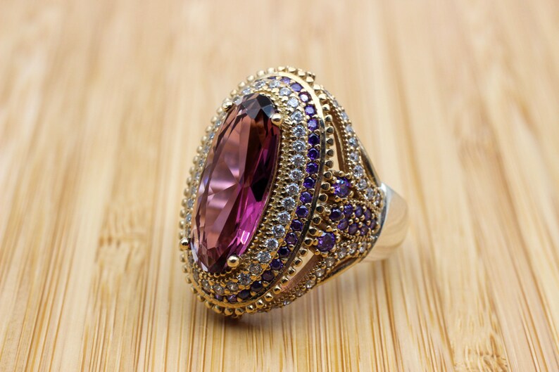 Amethyst Ring Handmade Women's Ring Turkish Handmade | Etsy