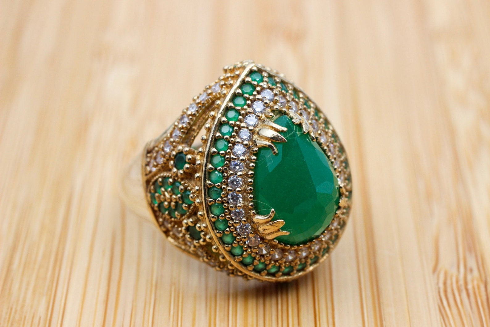 Emerald Ring Handmade Women's Ring Turkish Handmade - Etsy