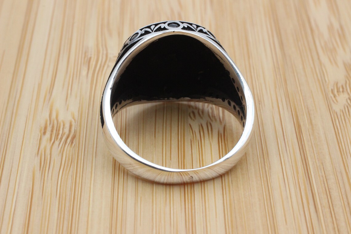 Arabic Ring Turkish Handmade Arabic Ring Onyx Mens Ring | Etsy