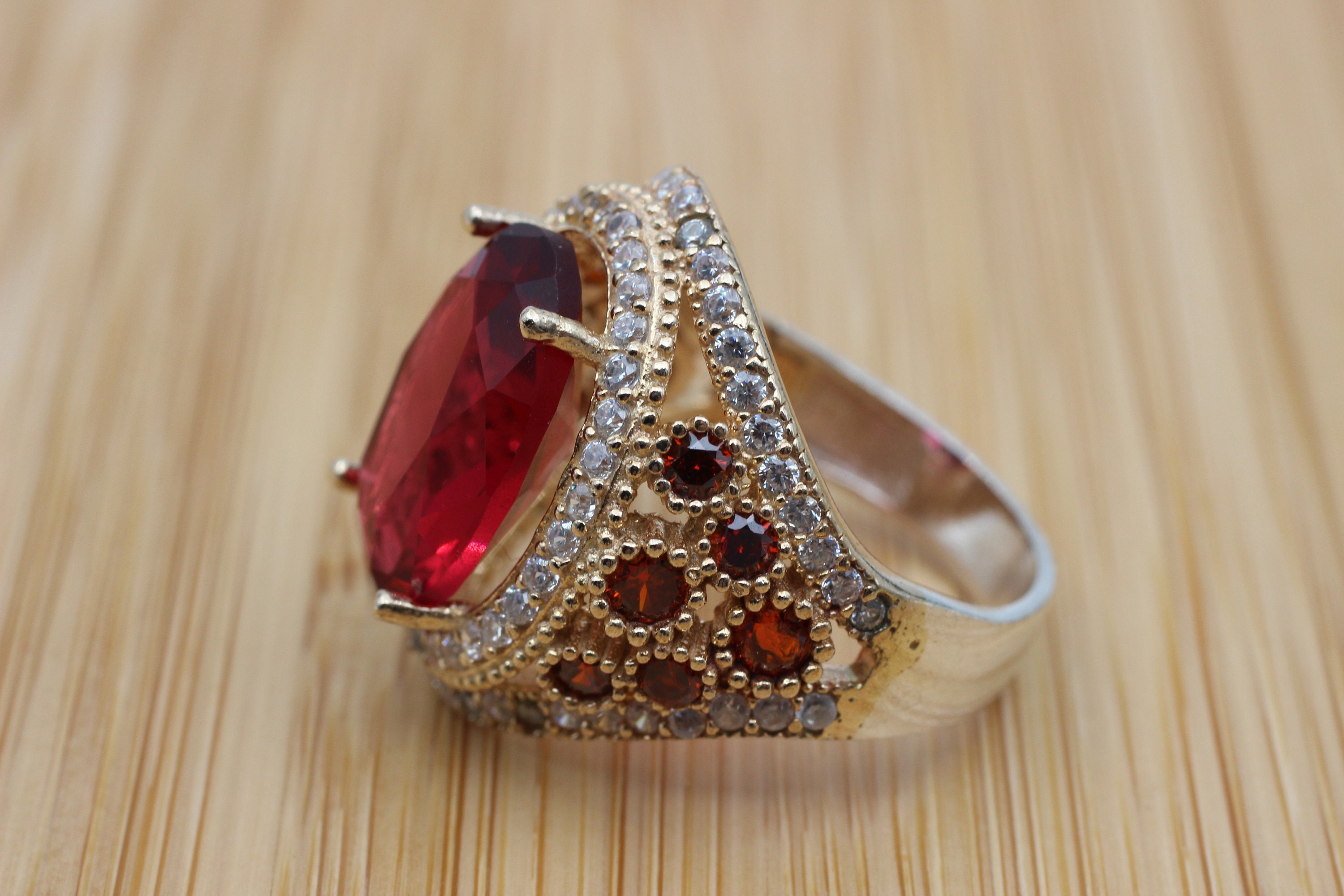 Ruby Ladies Ring Handmade Women's Ring Authentic Ring - Etsy