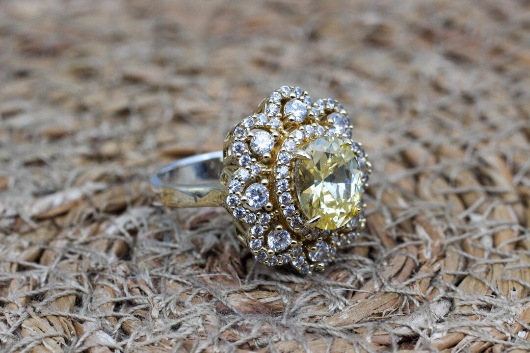 Citrine Ladies Ring, Turkish Handmade Ring, Silver Ladies Ring ...