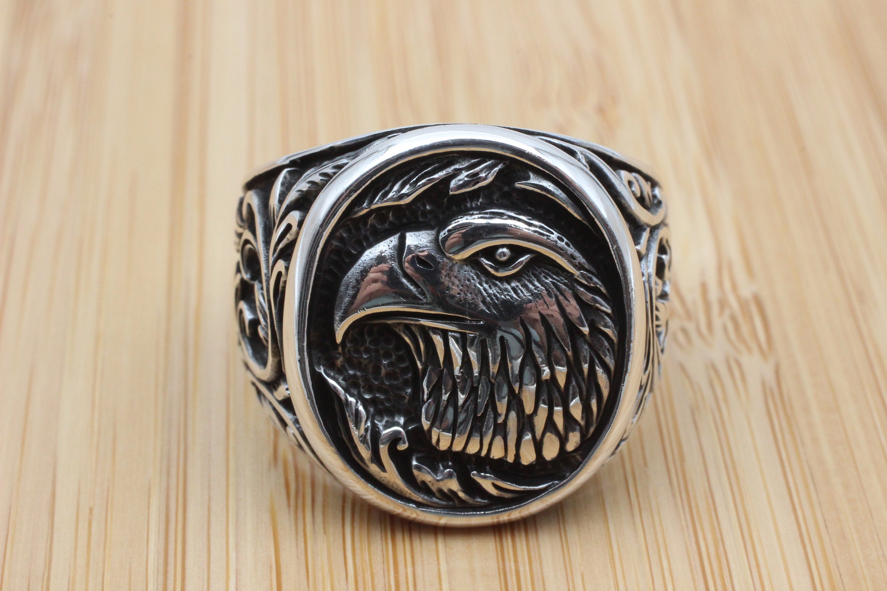Men's Eagle Ring Eagle Ring Bird's Silver Ring - Etsy