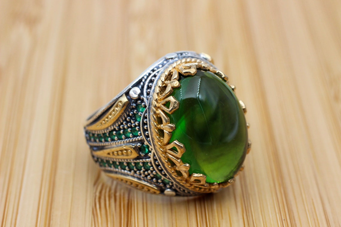 Turkish Handmade Silver Men's Ring Men's Handmade - Etsy