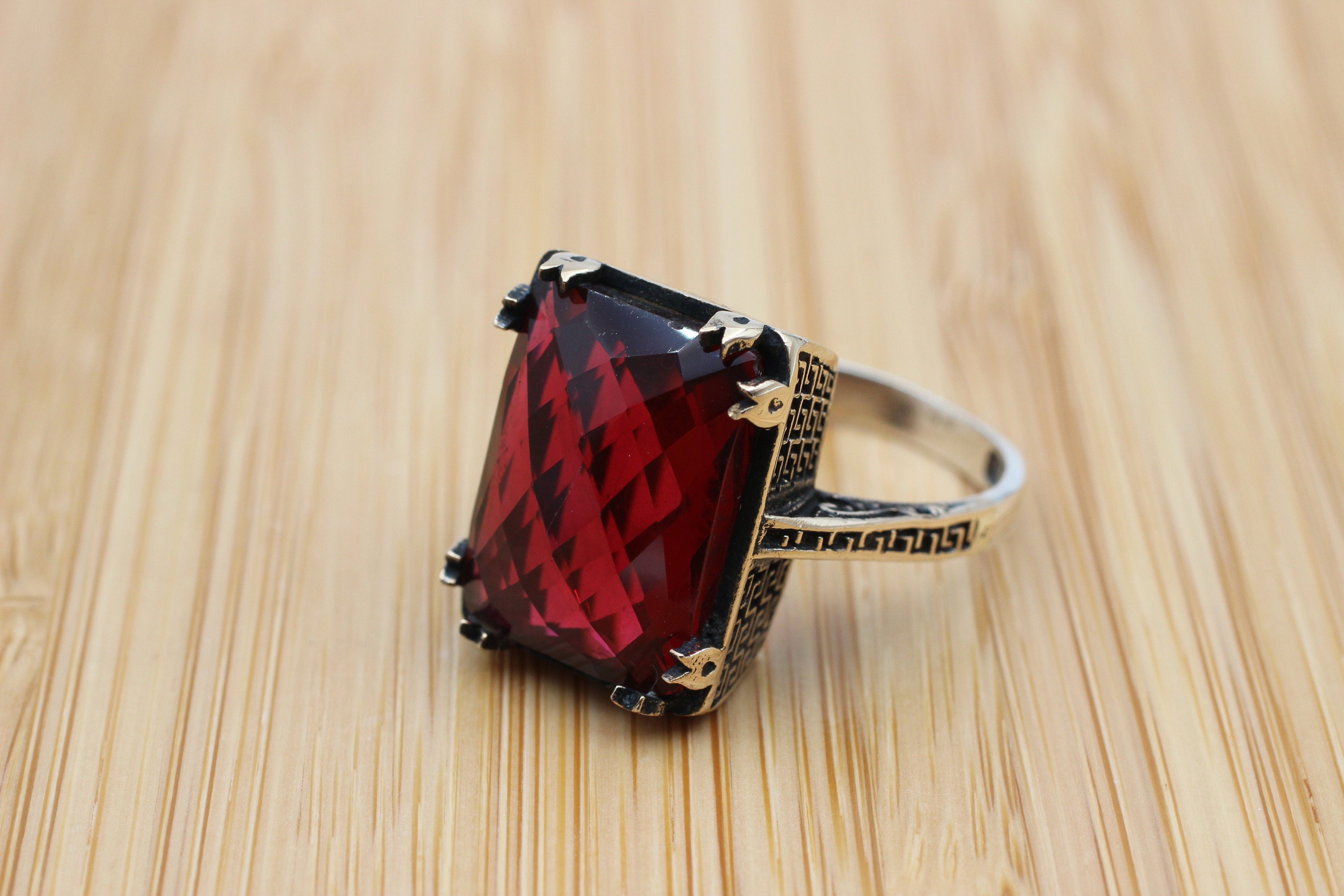 Ruby Ring Handmade Women's Ring Turkish Handmade Ring - Etsy