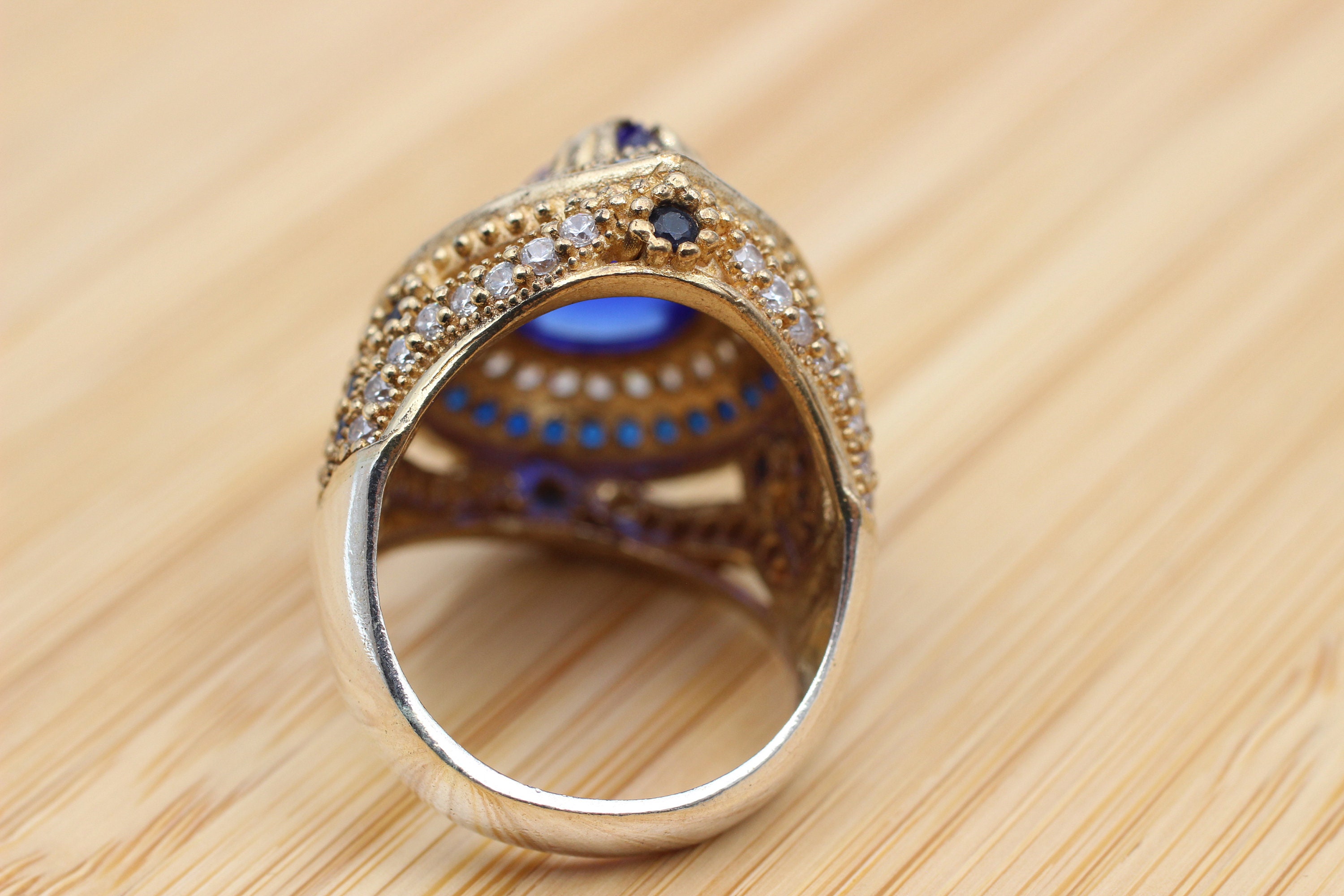 Sapphire Topaz Ring Handmade Womens Ring Authentic Ring | Etsy