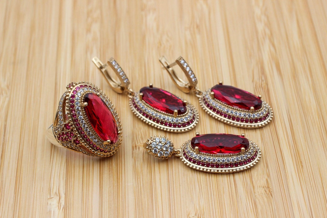 Ruby Set, Authentic Set, Handmade Set Women, Turkish Handmade, Ladies ...