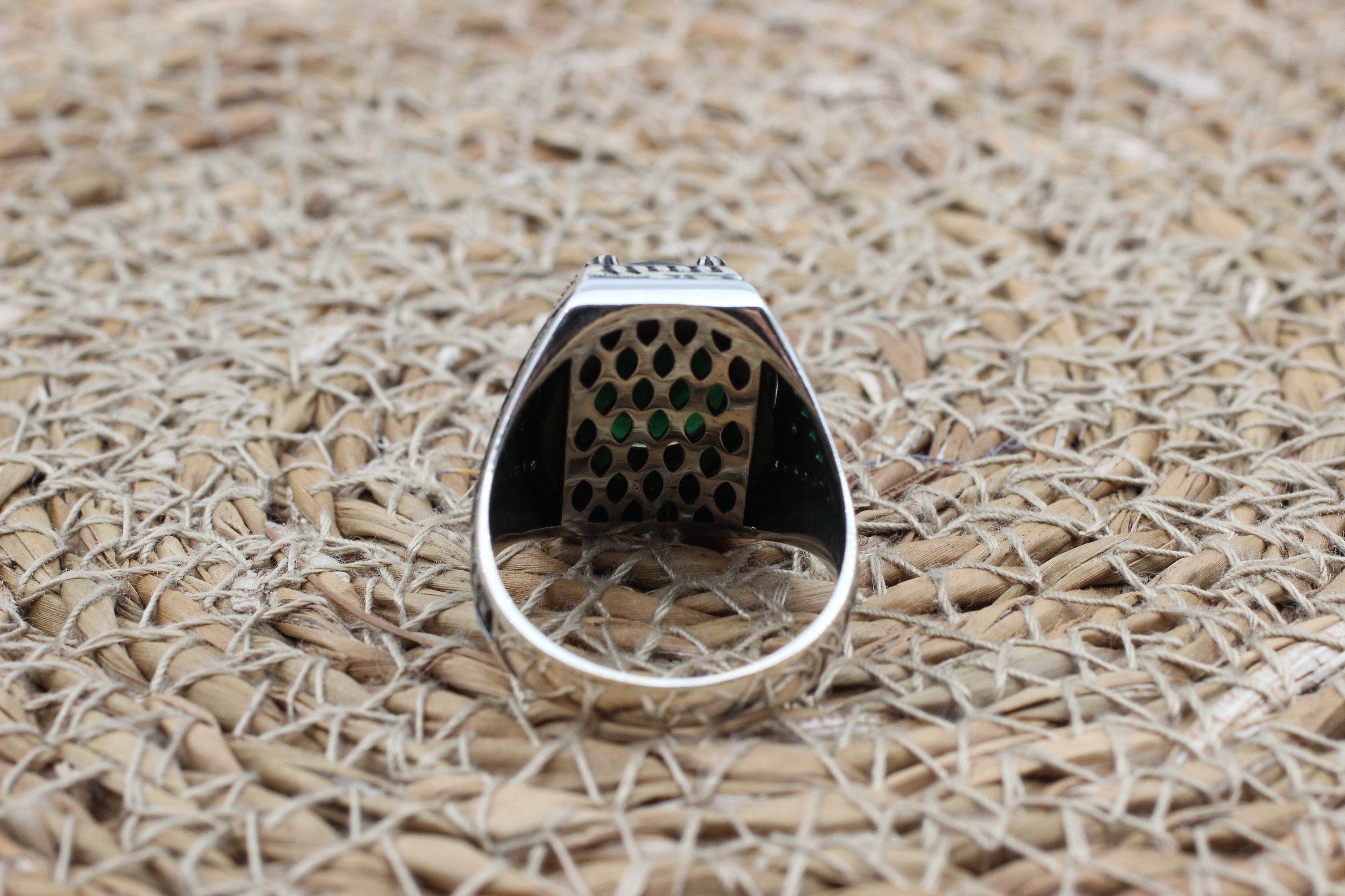 Emerald Men's Ring Ottoman Men's Ring Handmade - Etsy