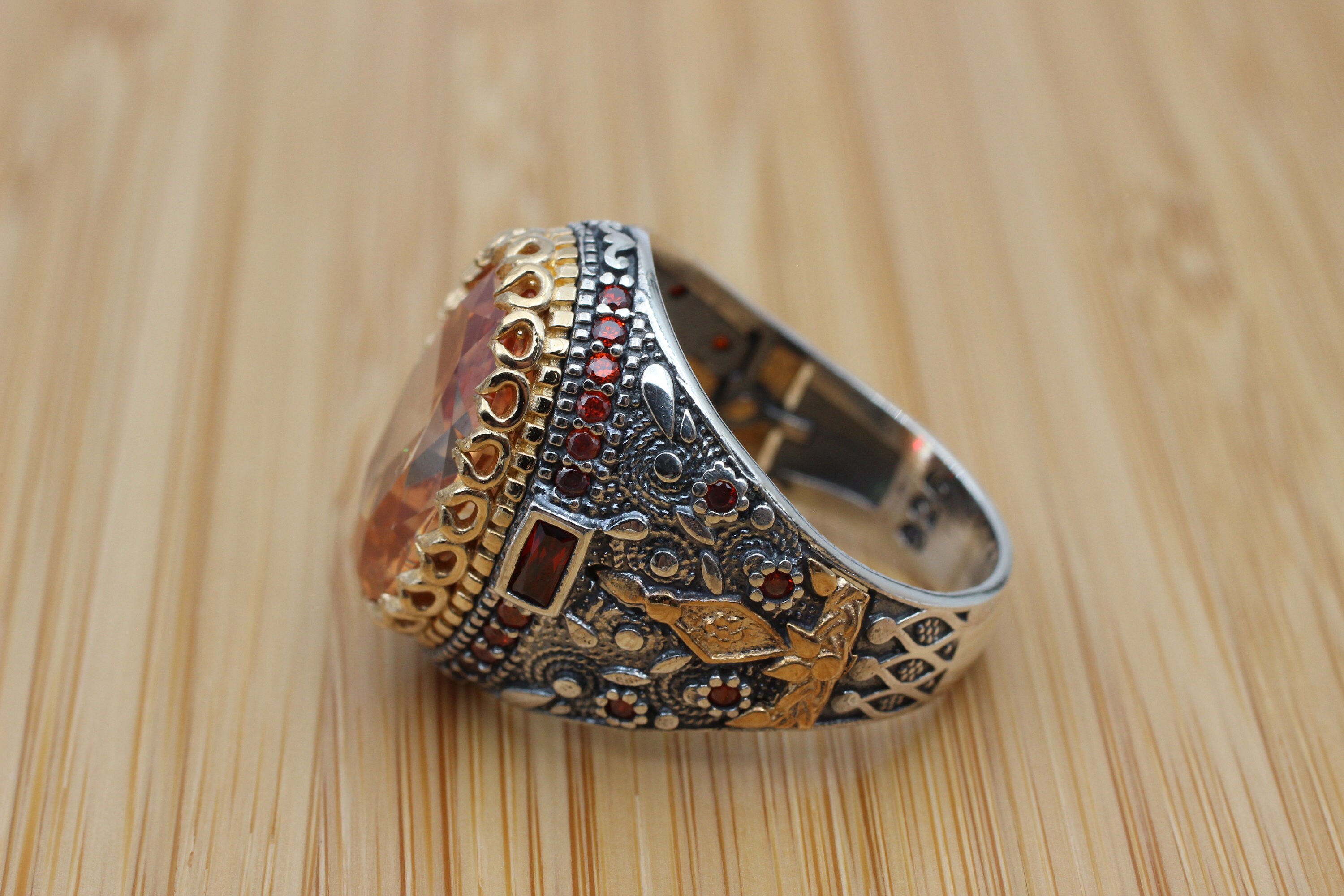 Turkish Handmade Silver Men's Ring Men's Handmade - Etsy