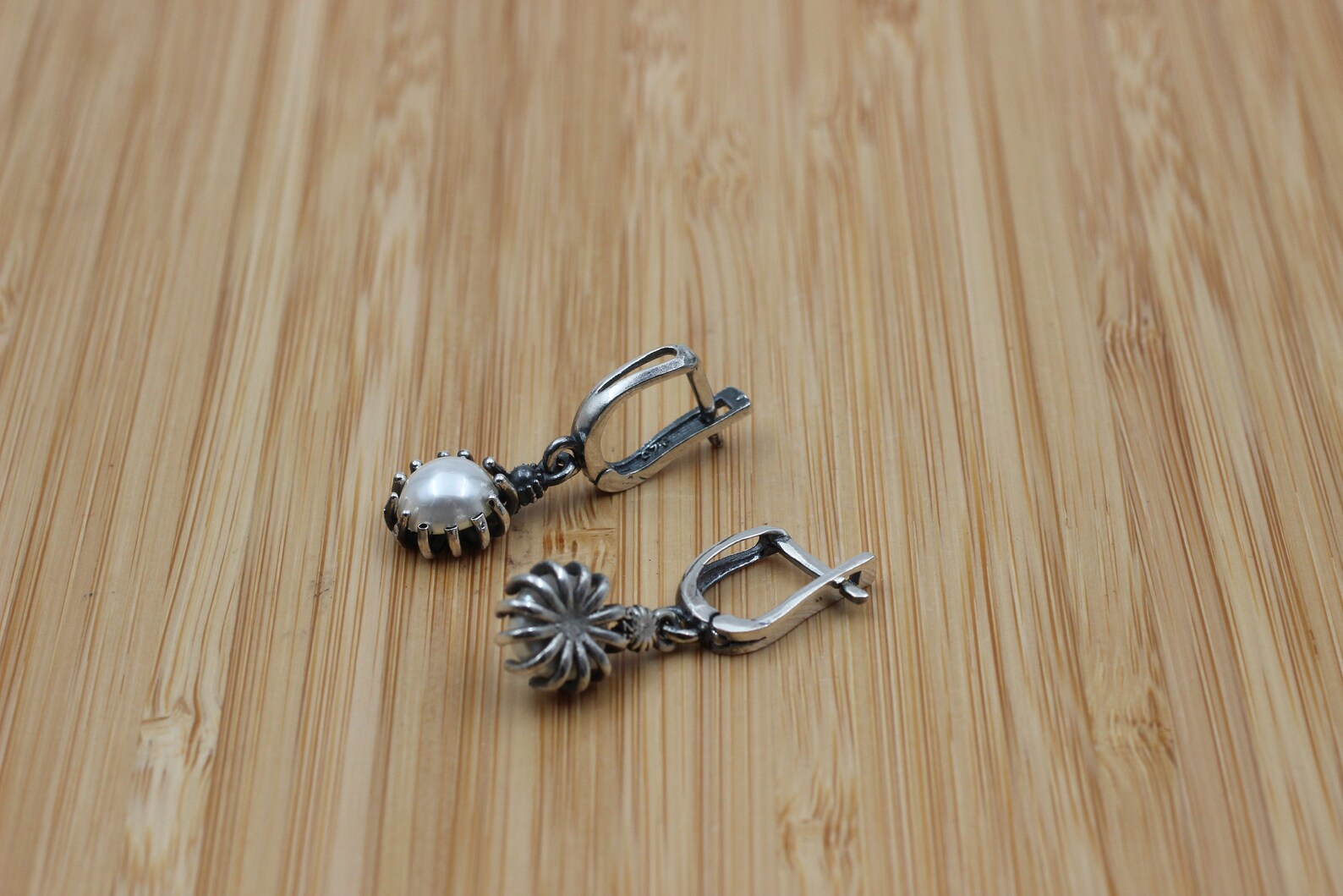 Pearl Set Authentic Set White Pearl Handmade Set Women | Etsy