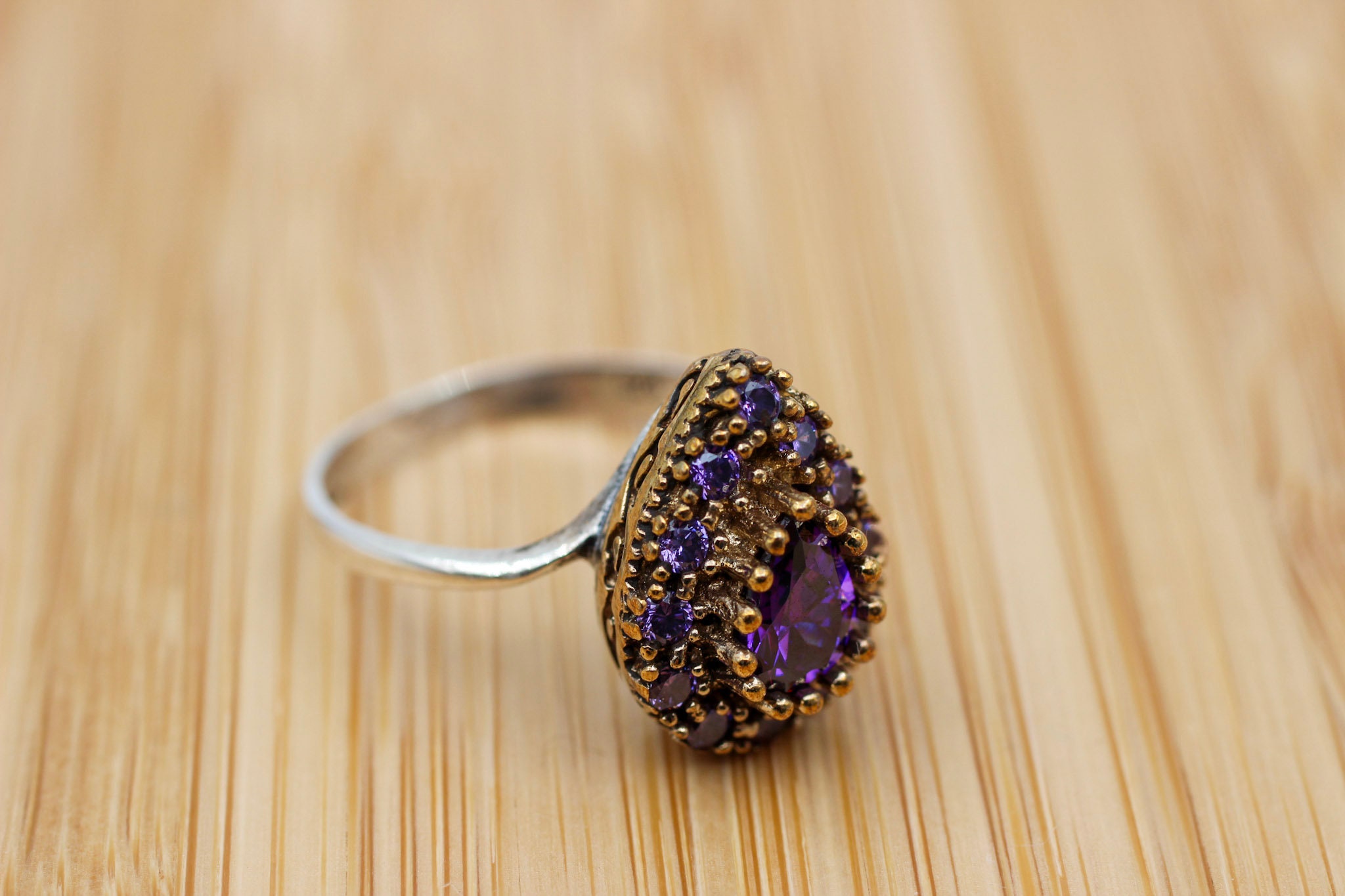 Amethyst Ring Handmade Women's Ring Turkish Handmade - Etsy