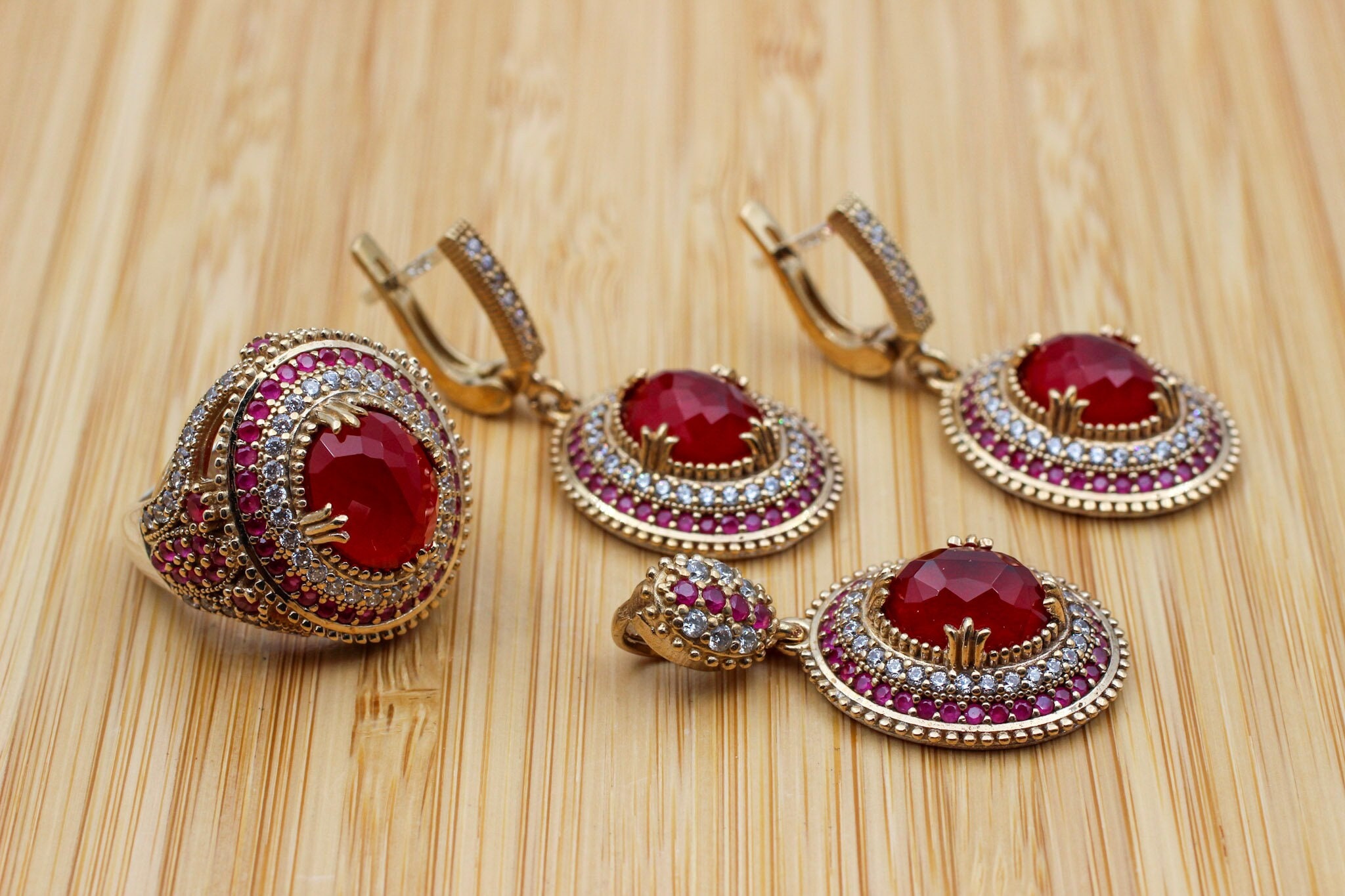Ruby Set Authentic Set Handmade Set Women Turkish Handmade - Etsy