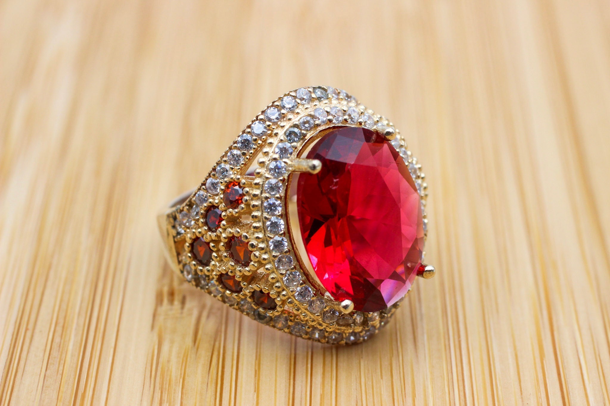 Ruby Ladies Ring Handmade Women's Ring Authentic Ring - Etsy