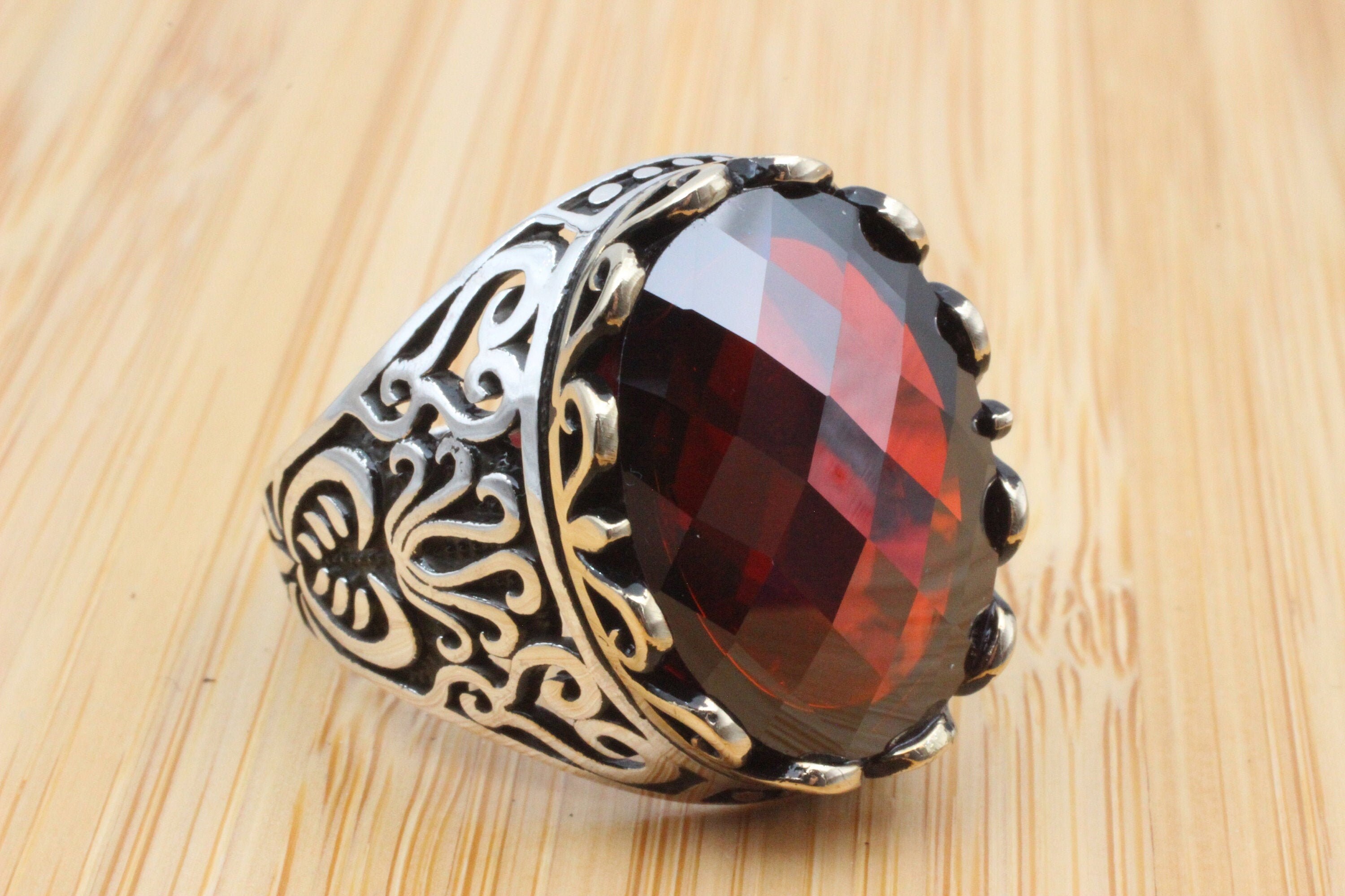 Mens Handmade Ring Turkish Handmade Silver Men Ring Ottoman | Etsy