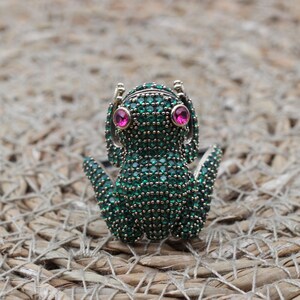 Emerald Frog Ring, Handmade Women's Ring, Authentic Ring, Turkish ...
