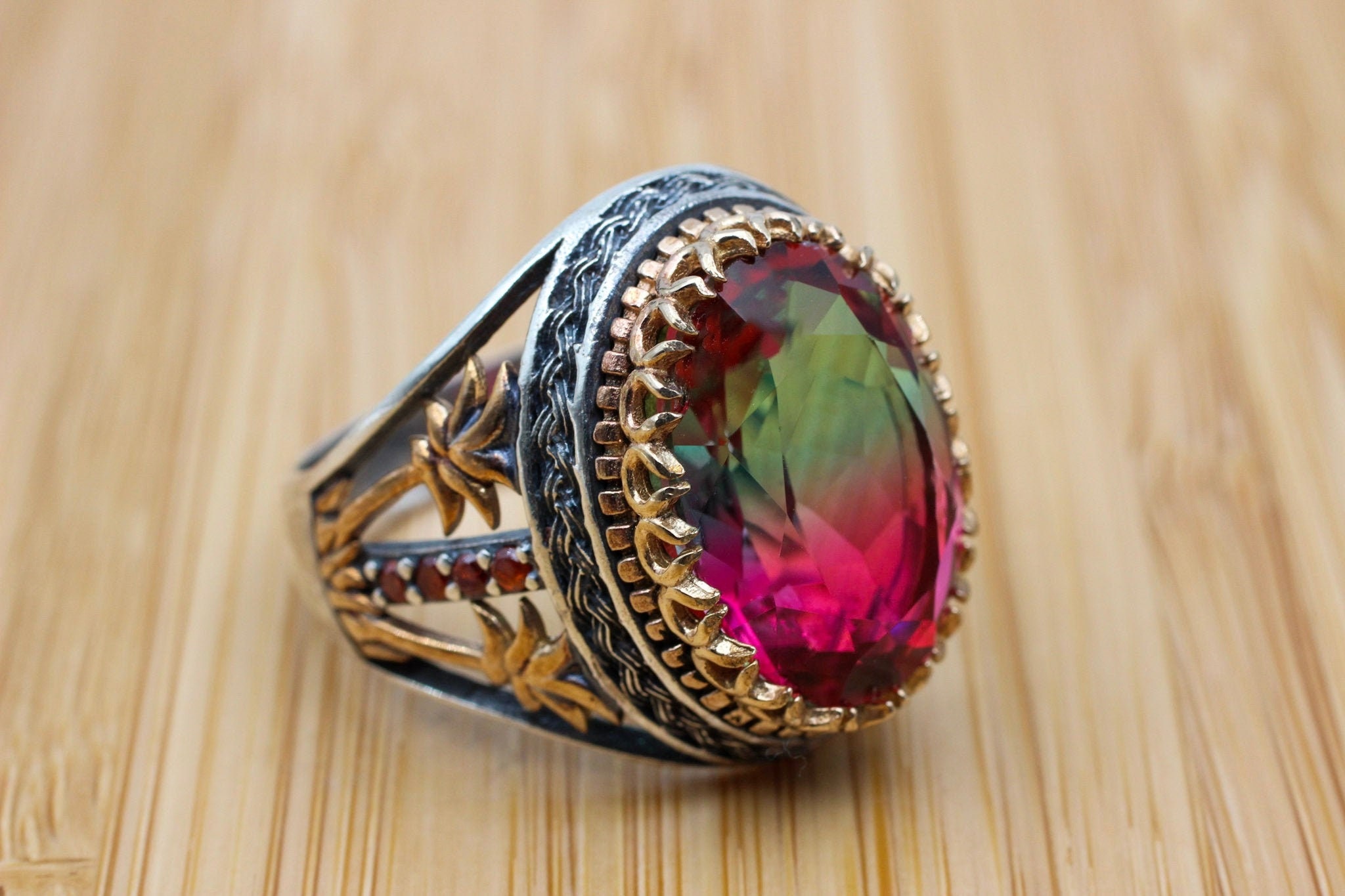 Men's Handmade Ring Turkish Handmade Ring Cubic Zircon | Etsy