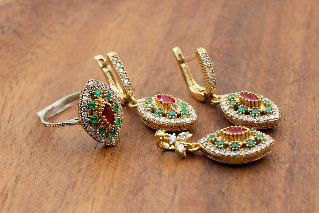 Ruby Set, Authentic Set, Handmade Set Women, Turkish Handmade, Ladies ...