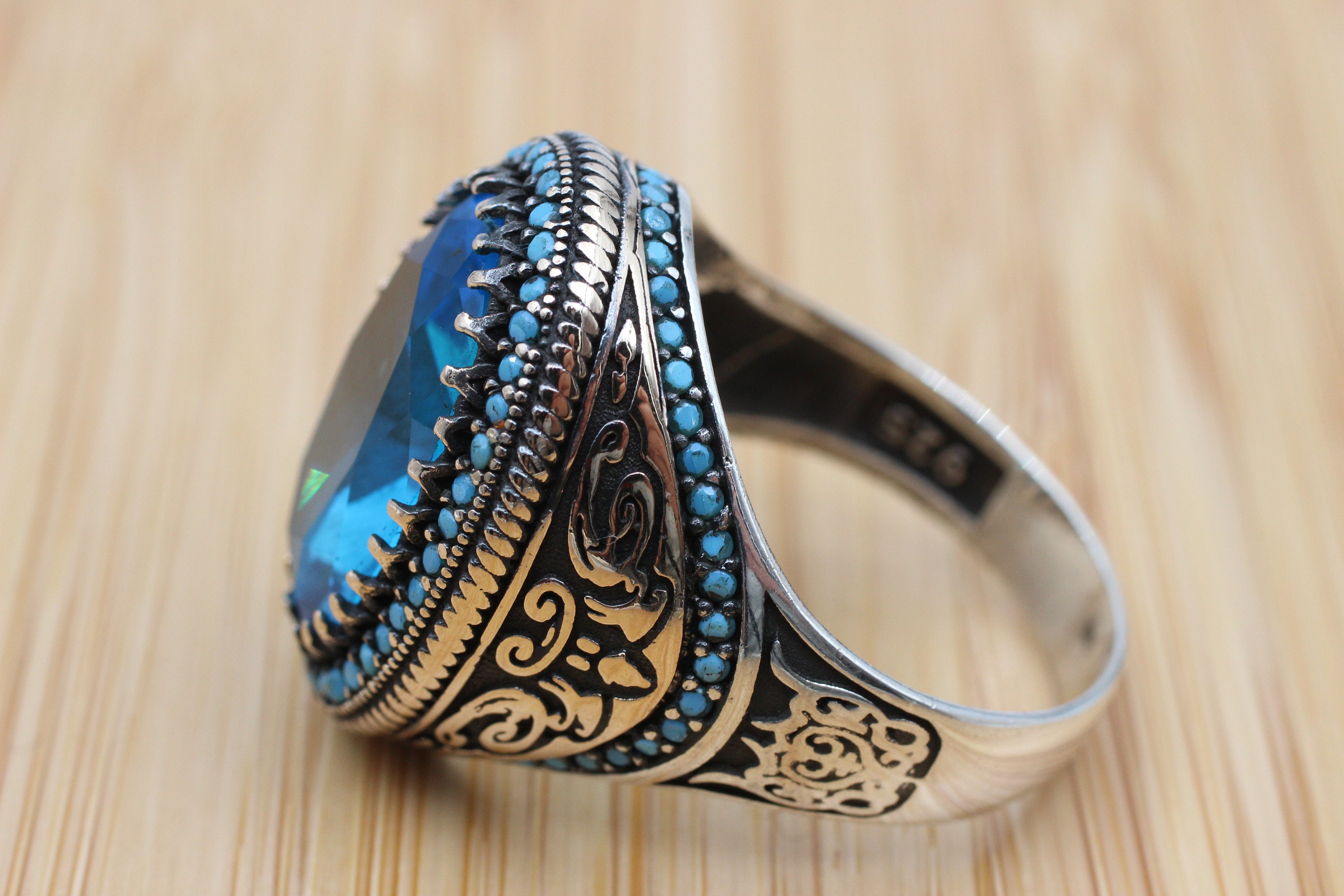 Mens Handmade Ring Turkish Handmade Silver Men Ring Ottoman - Etsy