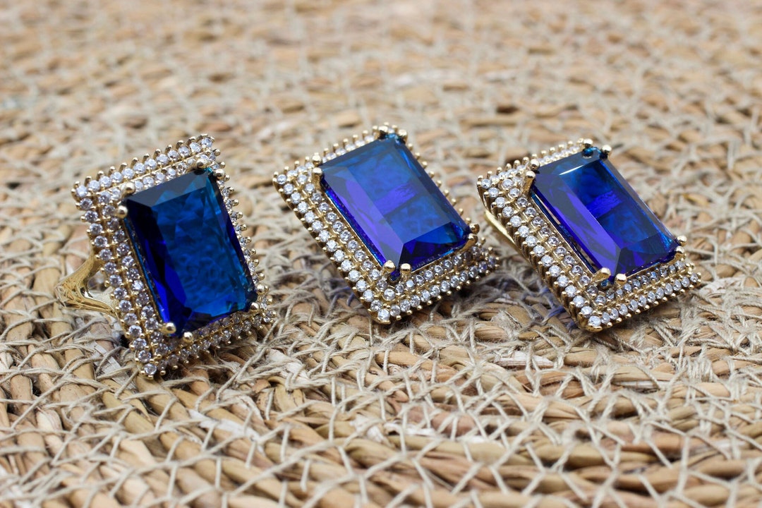 Sapphire Ladies Set, Authentic Set, Handmade Set Women, Turkish ...