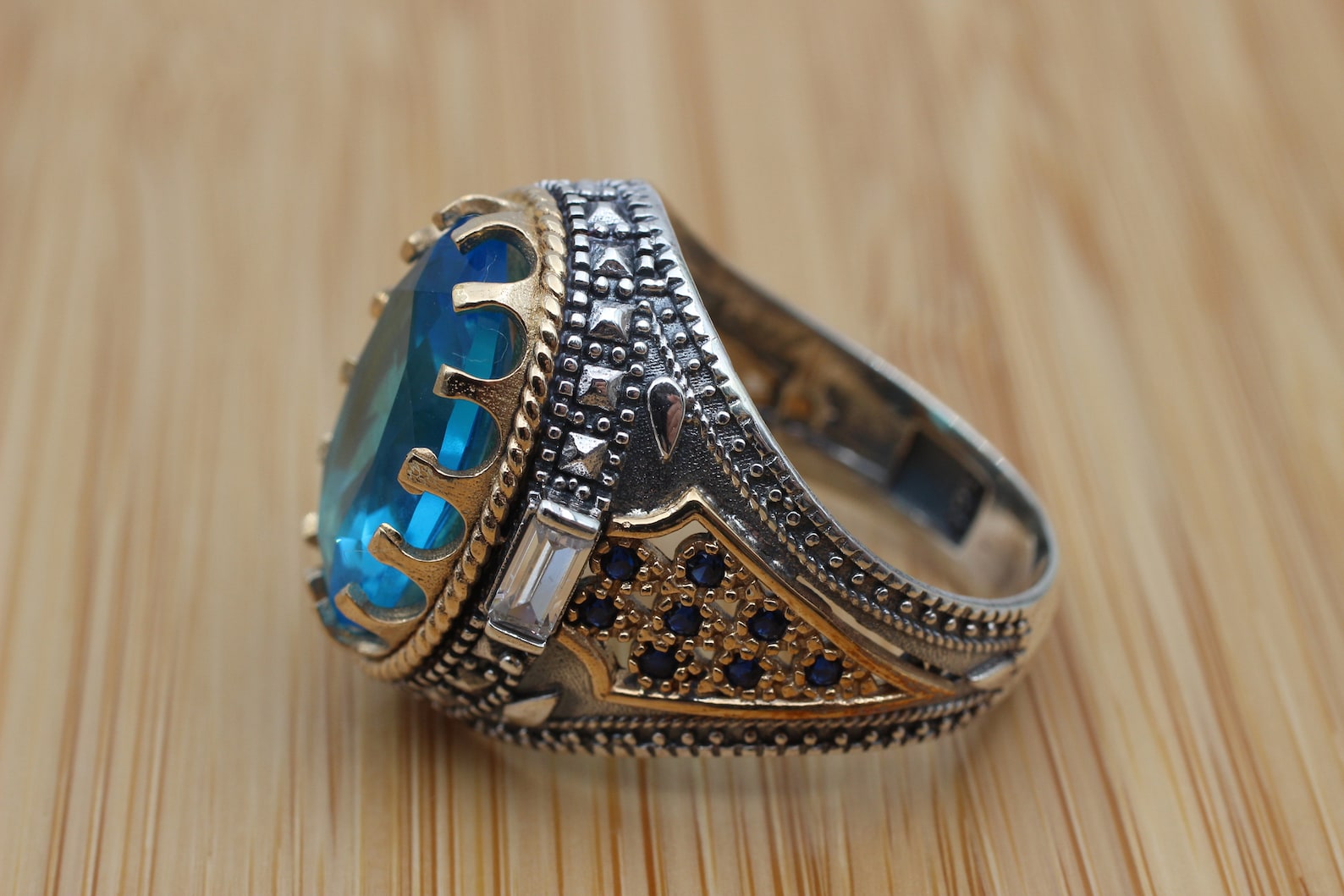 Turkish Handmade Silver Men's Ring Men's Handmade | Etsy