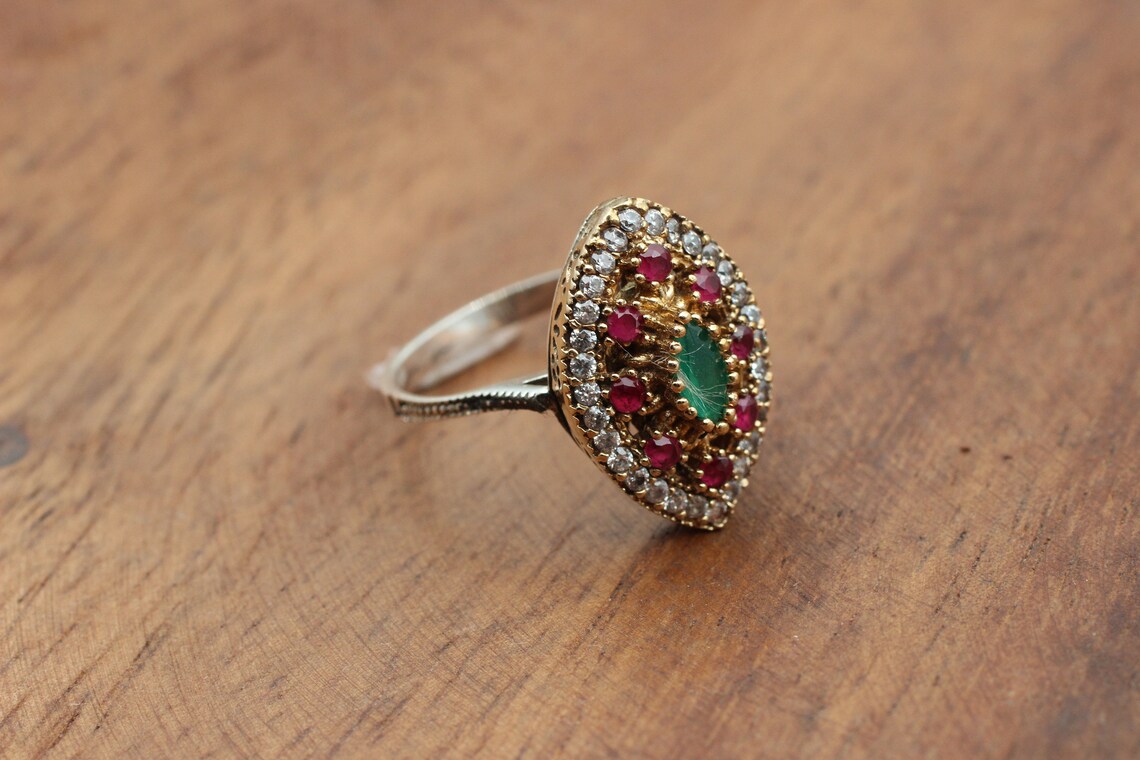 Emerald Set Authentic Set Handmade Set Women Turkish - Etsy