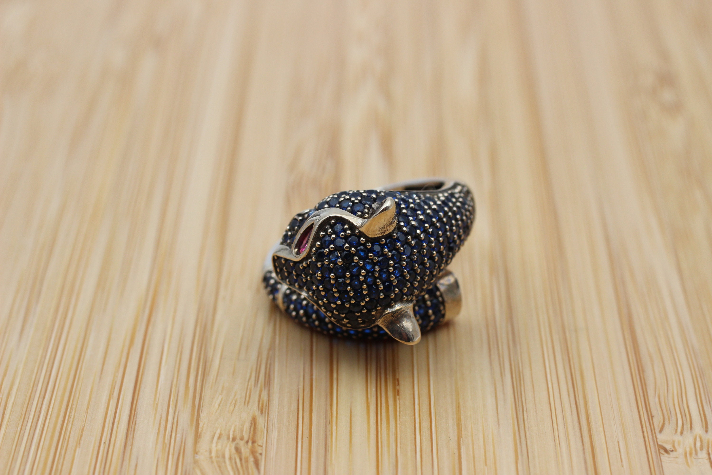 Sapphire Tiger Ring Handmade Women's Ring Tiger Ring - Etsy