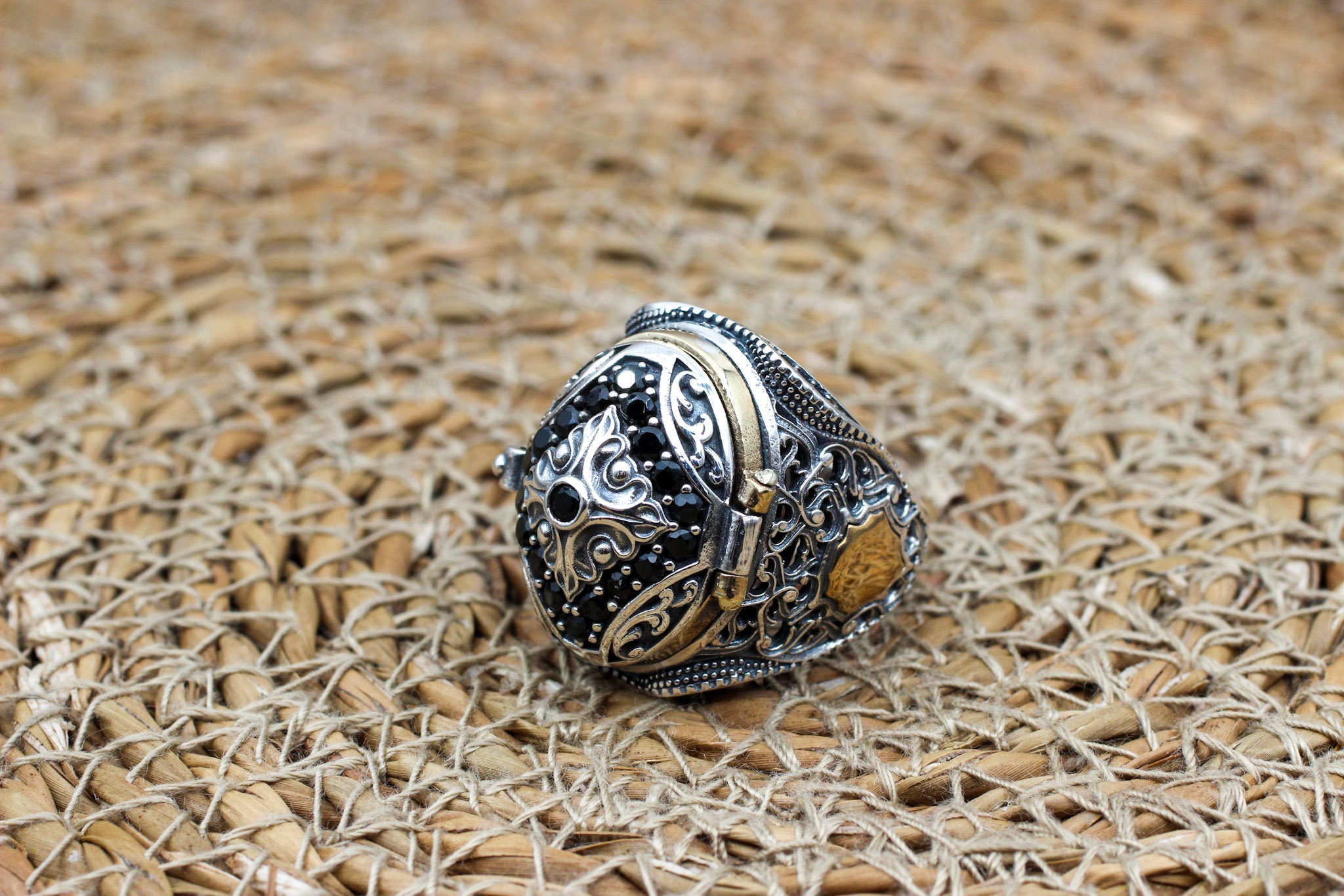 Turkish Handmade Silver Men's Ring Men's Handmade | Etsy