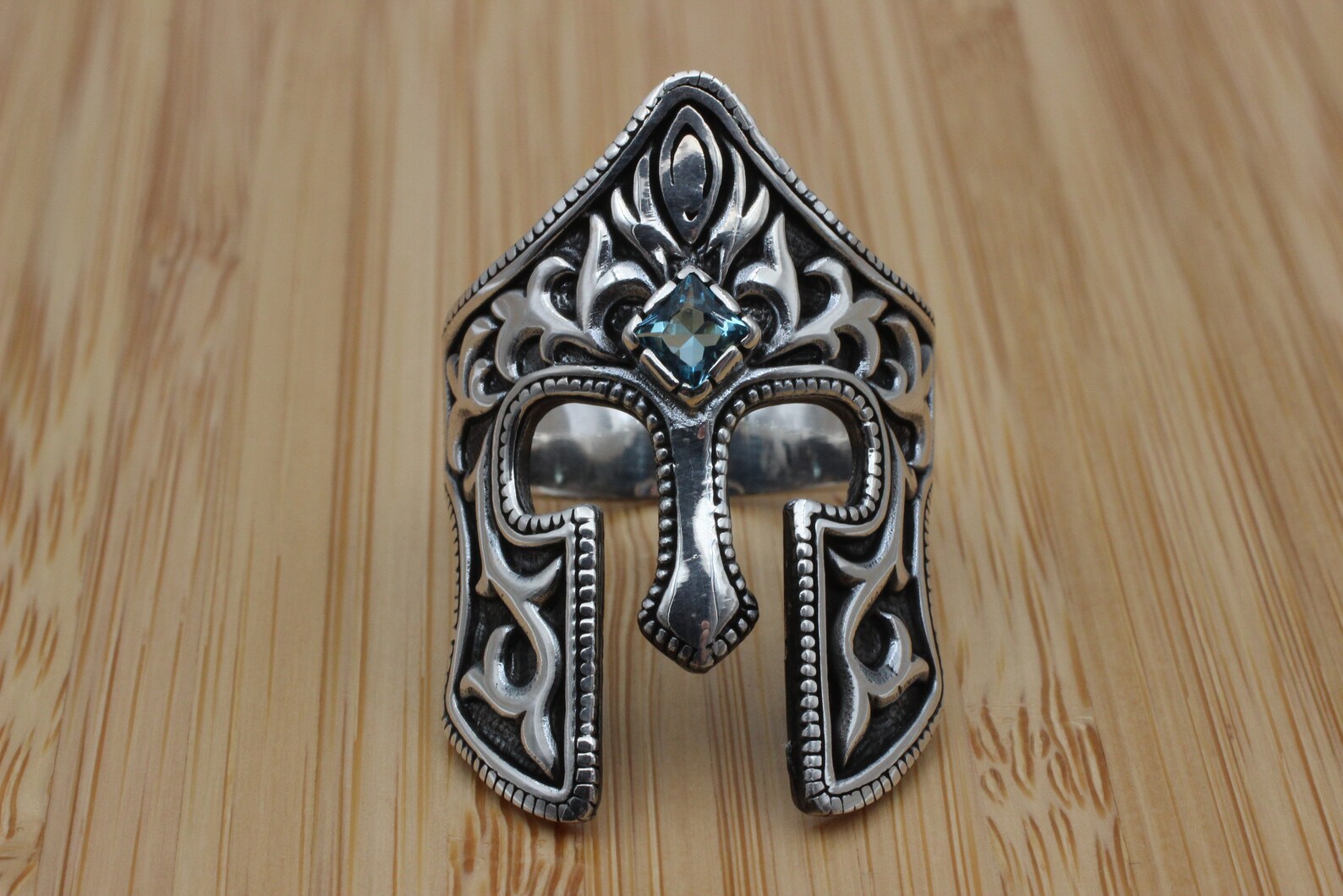 Handmade Sterling Silver Spartan Helmet Ring - Ottoman Knight Design - Etsy