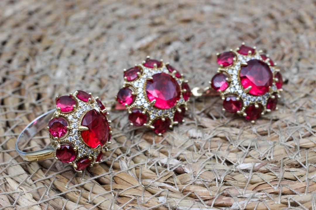Ruby Set, Authentic Set, Handmade Set Women, Turkish Handmade, Ladies ...