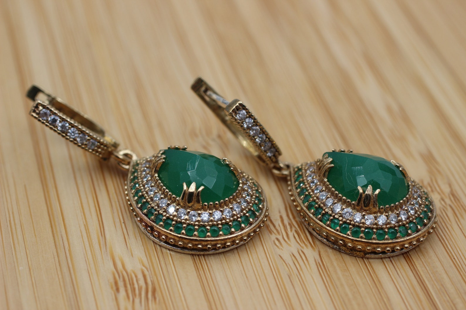 Emerald Set, Authentic Set, Handmade Set, Turkish Handmade, Ladies ...