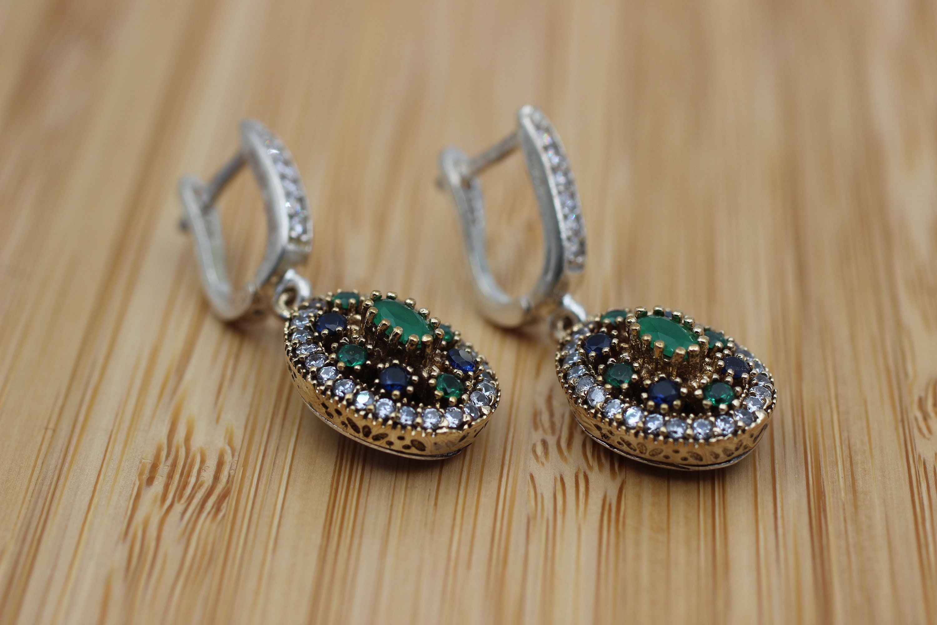 Emerald Set Authentic Set Handmade Set Women Turkish | Etsy