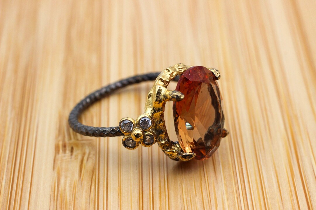 Handmade Women Ring, Turkish Handmade Silver Ladies Ring, Ottoman Gold ...