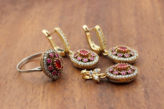 Ruby Set Authentic Set Handmade Set Women Turkish Handmade - Etsy